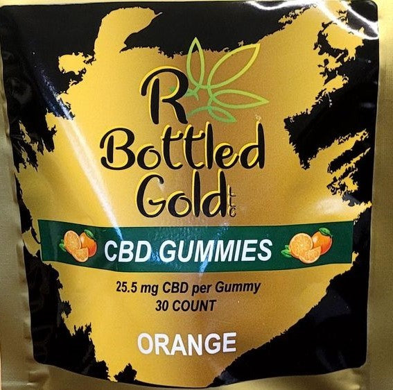 Orange CBD Gummies 30 count bag– R Bottled Gold LLC